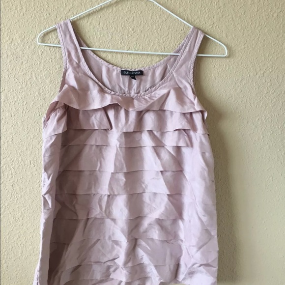Eileen Fisher | Tops | Eileen Fisher Garnet Hill Xs Silk Tiered Top ...